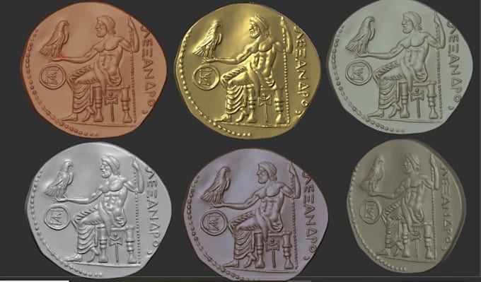 Sculpt 3d printable coin model, 3d bas relief, metallion cnc design ...