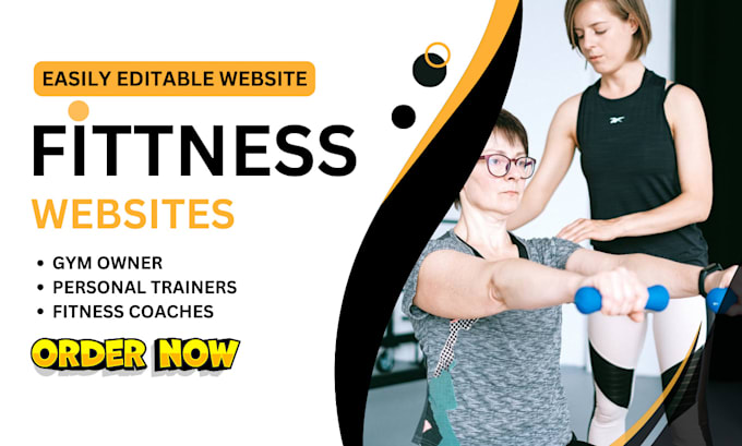 Design personal fitness trainer website with gym membership booking ...