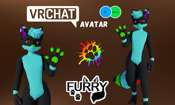 Create high quality vtuber model, vrchat avatar, furry nsfw, furry vrc, 3d model by Mikki_art ...