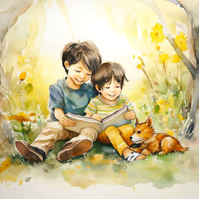 Children story book illustrations watercolor by Sabbirahmed918 | Fiverr