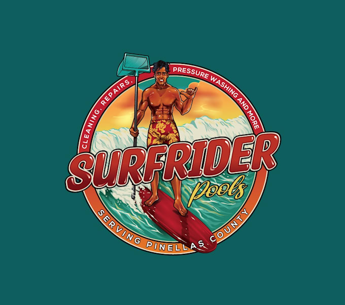 Make icon endearing surf rider logo by Lincoln_locke | Fiverr
