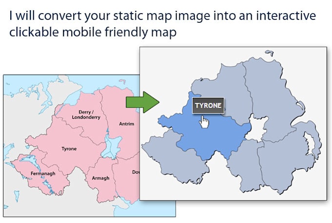Create a custom interactive map for your website by Newarty | Fiverr