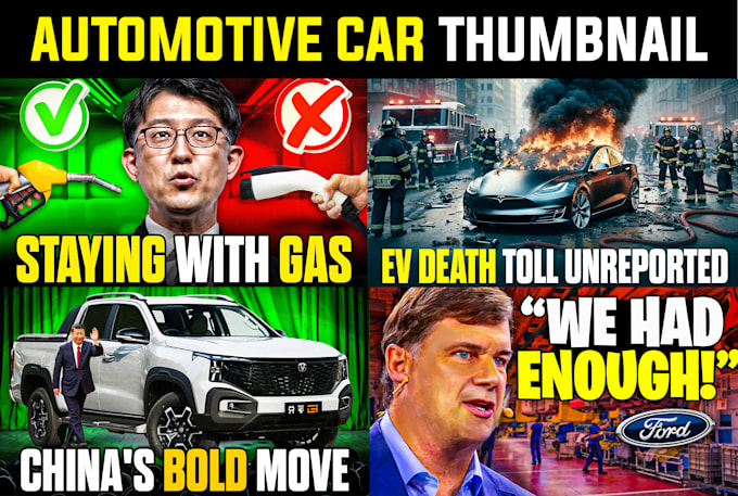 Design attractive car review auto reviews youtube thumbnail by ...