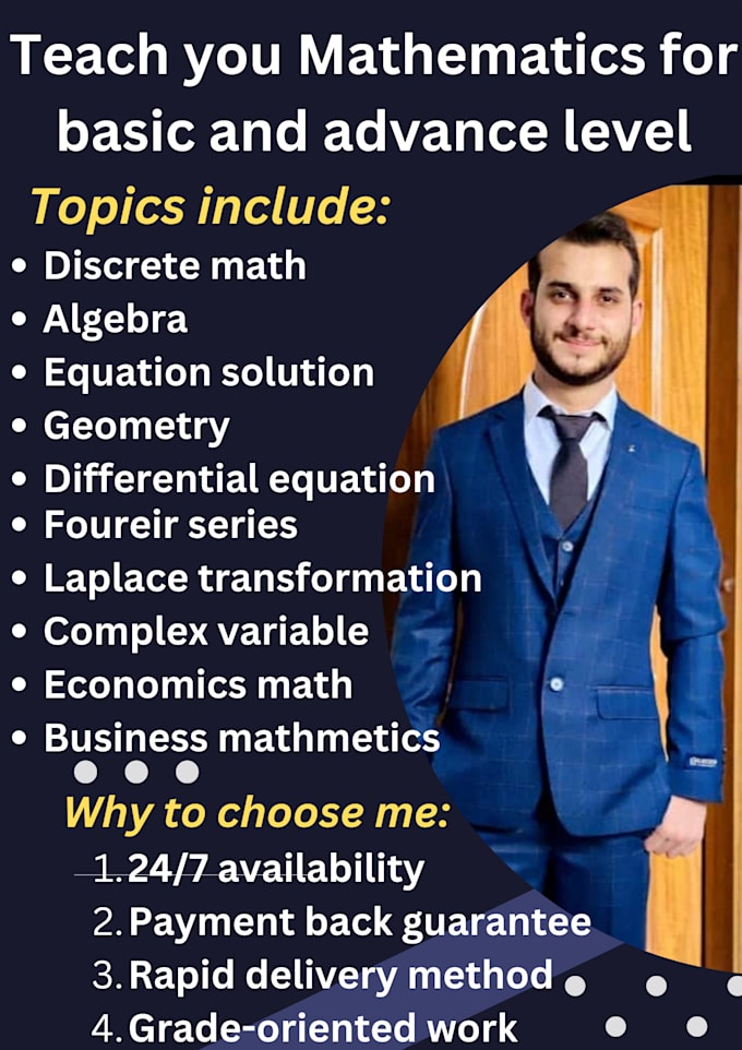 Teach you mathematics for basic and advance level by Engrsaqii28 | Fiverr