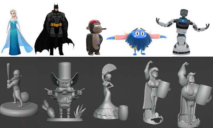 Sculpt characters 3d models for printing rigging gaming by Awais_razaq ...