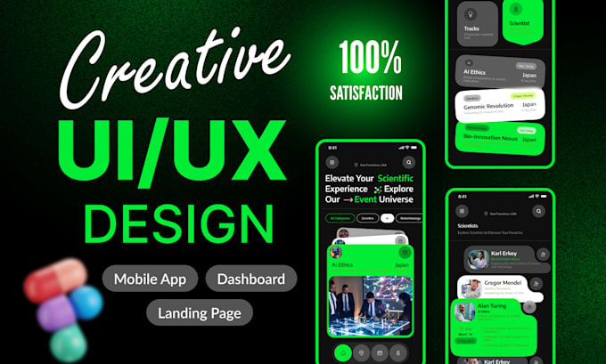 Create professional ui ux design in figma for websites and apps by ...