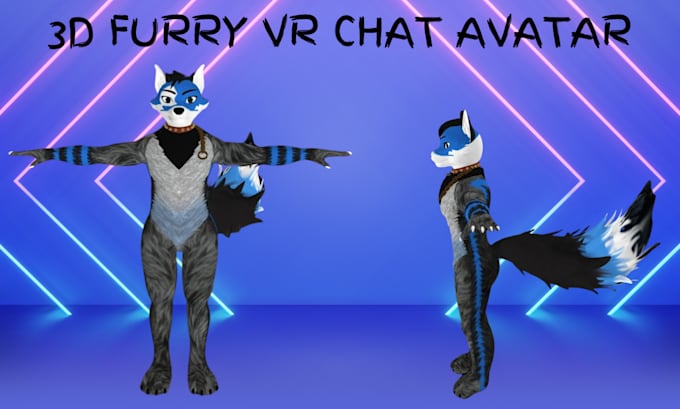 Create Custom Vrchat Avatar Vtuber Model 3d Furry Model Nsfw Fursona