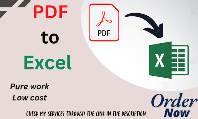 Convert pdf to excel, data entry, formatting, cleaning by ...