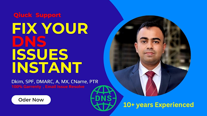 Fix dns records, mx, spf, dkim, dmarc, and email delivery issues by Shakibsarowar | Fiverr