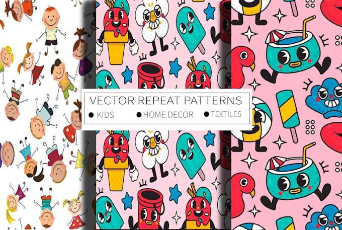 Design vector repeat patterns by Senashz | Fiverr