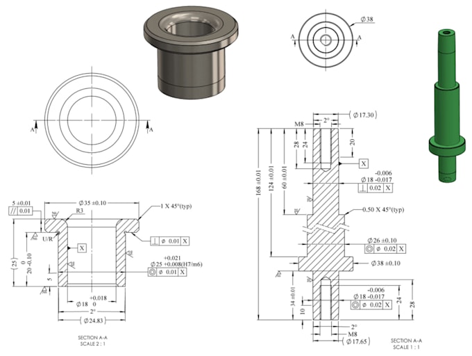 Create precise 3d models and mechanical drawings by Vale_231 | Fiverr