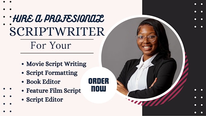 Be your movie scriptwriter, screenplay, movie script by Chalomia | Fiverr Be your movie scriptwriter, screenplay, movie script by Chalomia | Fiverr