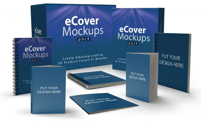 Design online digital course mockup bundle and ecover bundle by ...