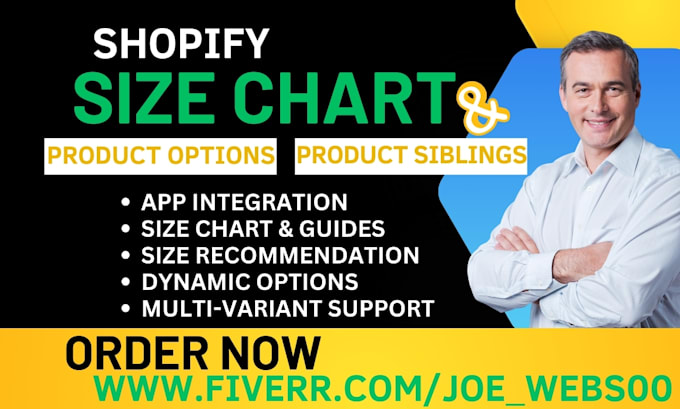 Setup shopify size chart size guide product siblings option ultimate kiwi bf esc by Joe_webs00 ...