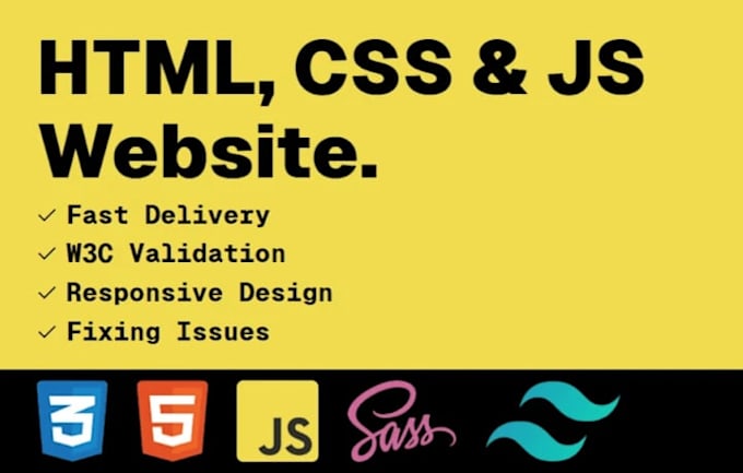 Develop responsive website with html css and js by Sahilkumar89 | Fiverr