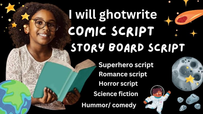 Write comic script, illustrate comic book, comic story, comic book ...