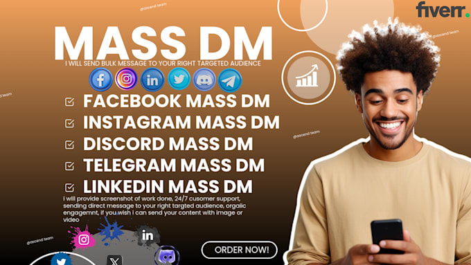Bulk instagram and facebook message twitter and discord mass dm by ...