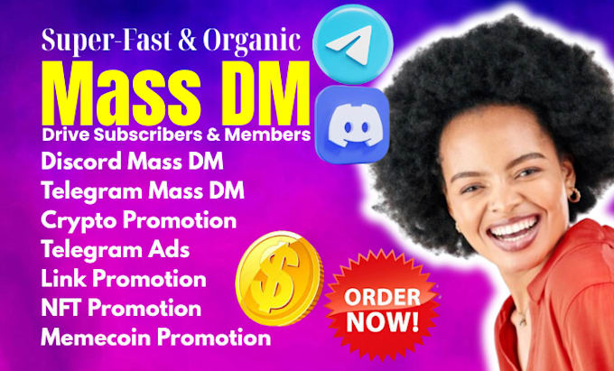 Do discord mass dm, twitter mass dm, instagram mass dm by Funmi_abosede ...