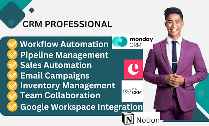 Setup copper jira trello asana clickup monday crm notion zoho crm automation by Skylinesavvy ...