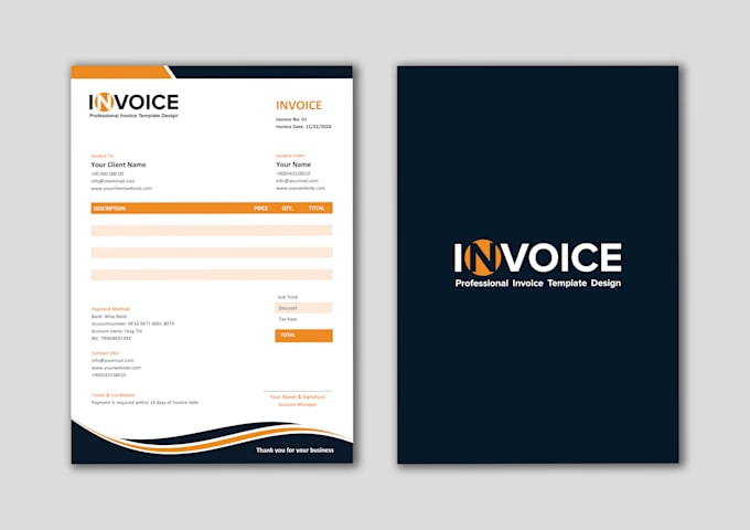 Design professional printable and editable invoice by Nazma_10 | Fiverr