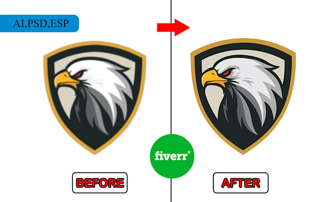 Manual vector tracing logo conversion image vectorization by Ravinduhdesign | Fiverr