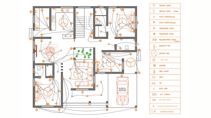 Draw an electrical engineering plan electrical drawing design ...