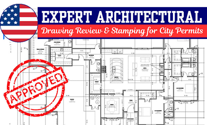 Review sign and stamp of architectural drawings for city permits in all ...
