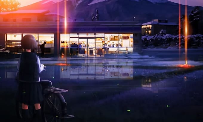 Create stunning anime background visual novel scene landscape ...