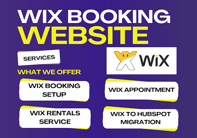 Create wix booking website for rental service, migrate wix to hubspot ...