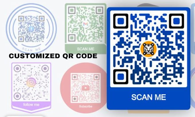 Create Custom Qr Code Qr Code Qr Code With Your Logo By Darextech Fiverr