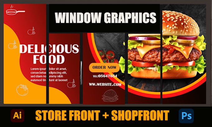 Design shop front store front window graphic signage designs by ...