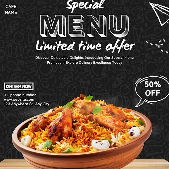 Create an interesting menu by Eren_aydogar | Fiverr