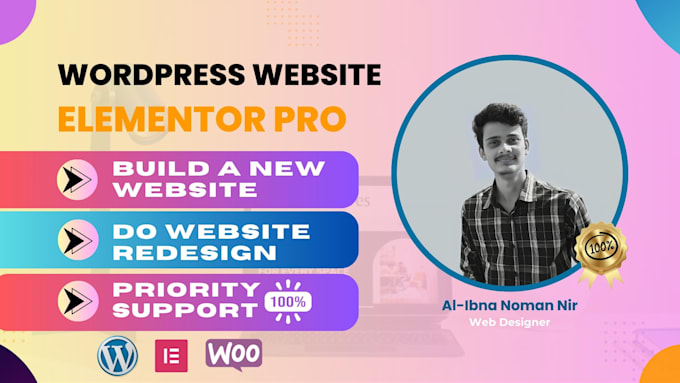 Do fully responsive dynamic wordpress website customization using elementor pro by ...