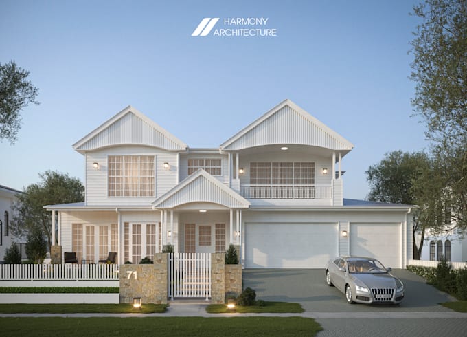 Render ultra realistic exterior using corona render by Hoang_th | Fiverr