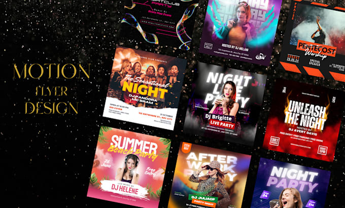 Design animated motion graphics flyer for events, parties, clubs by ...
