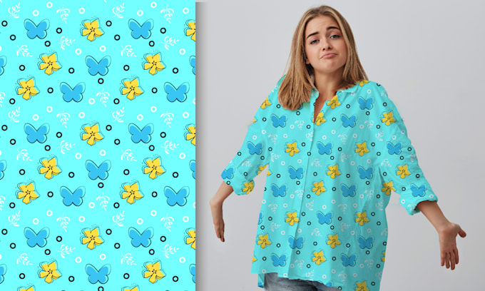 Create a modern custom minimal fabric vector pattern design by ...
