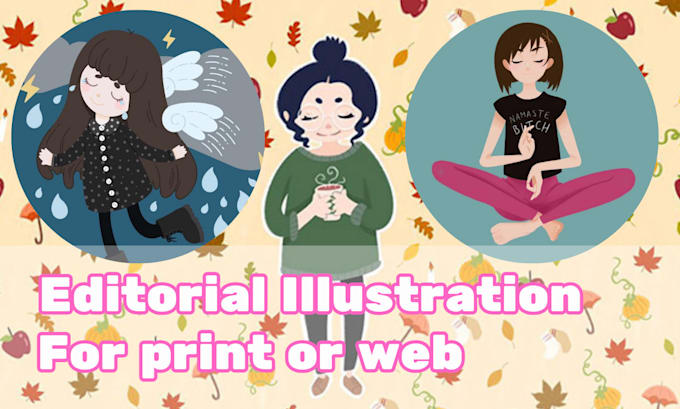 Create an editorial illustration for you by Moonlil | Fiverr