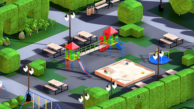 3d design and render your playground, garden backyard, community park ...