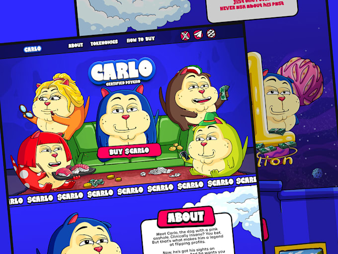 Create memecoin website, memecoin landing page, and pepe themed crypto ...