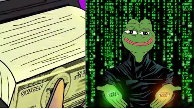 Do crypto meme video meme coin art viral meme video brett pepe the frog ...