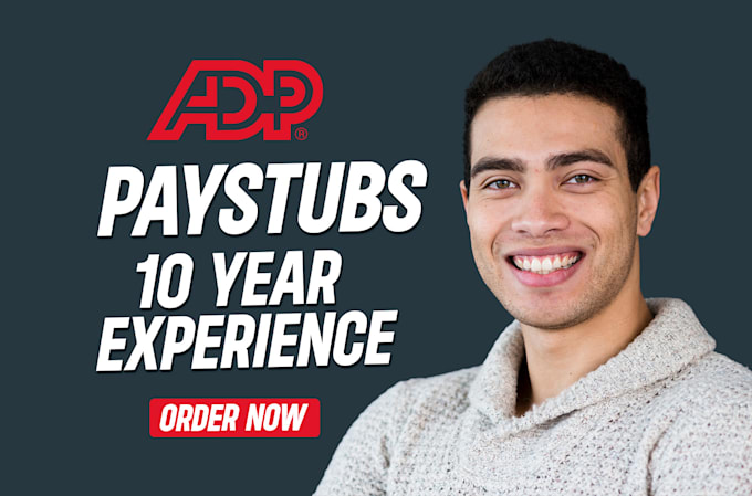 Make professional adp paystub checkstub paystubs w2 by Luqi_tiger | Fiverr