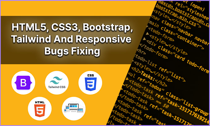 Fix Html5 Css3 Bootstrap Tailwind And Responsive Bugs By