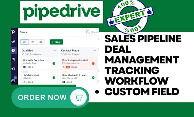 Do pipedrive customizable sales pipelines deal management tracking for pipelines by Adam_crmguru ...