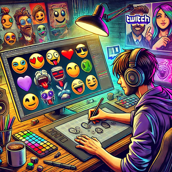 Create and design twitch emotes to promote engagement by Cynicalcalls ...