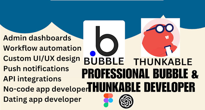Build bubble io app bubble saas mvp app bubble developer thunkable dating app by Jaosidu | Fiverr