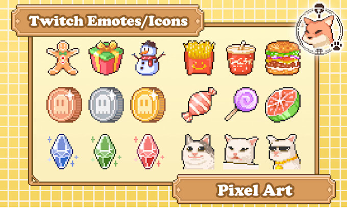 Design pixel emotes for twitch and kick streaming channel by Koyliang ...