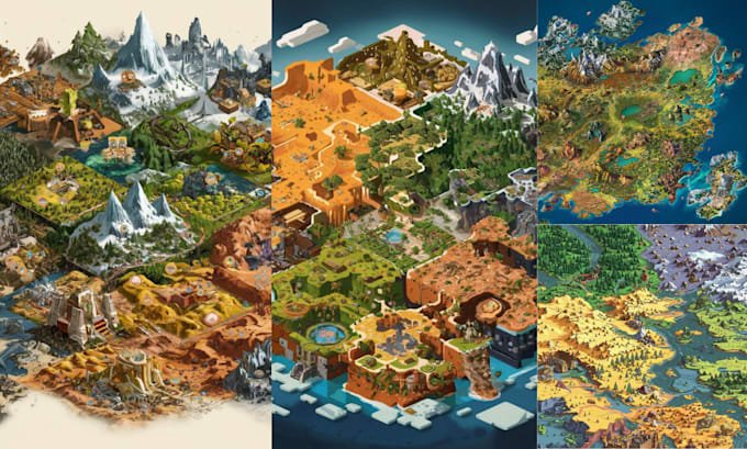 Crea un mapa del mundo de una ciudad de fantasía, dnd, batalla, mapa de ...