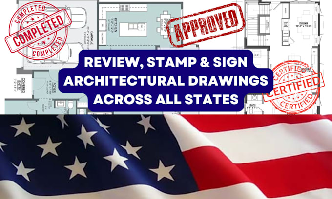 Do architectural stamp, city permit, mep, floor plan, house plan and site plan