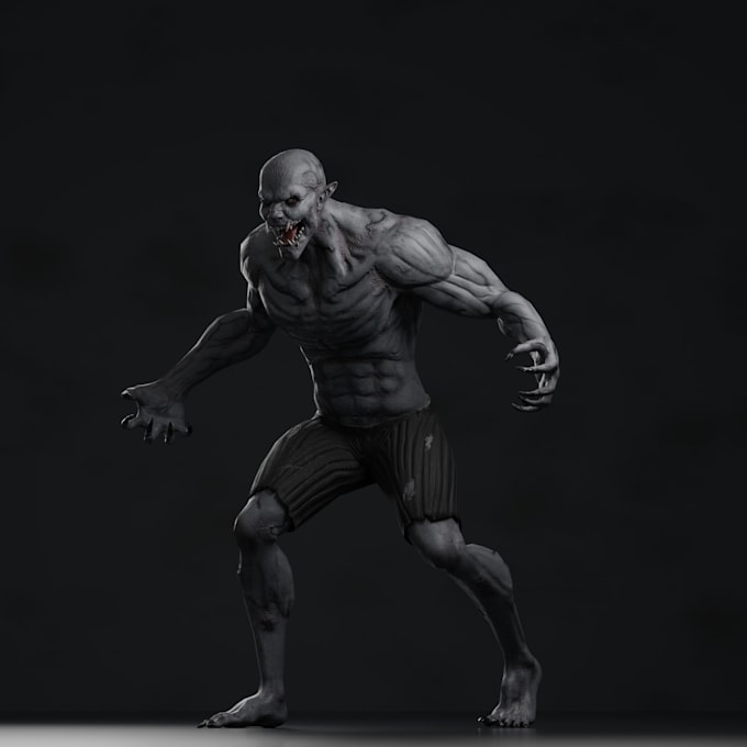 Do 3d vampire model, 3d elf model,devil monster,ue5rig,3d zombie ...