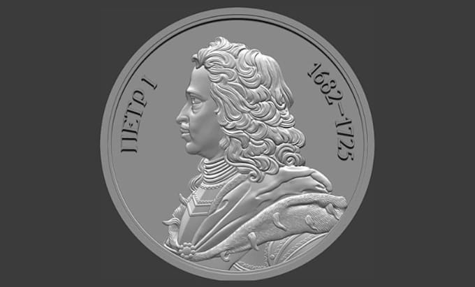 Scolpire bassorilievo stampabile modello moneta 3d incisione cnc design ...